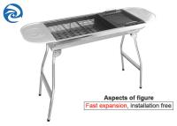 China Stainless Steel Outdoor Charcoal Grill 73x33x71cm Portable Folding for sale
