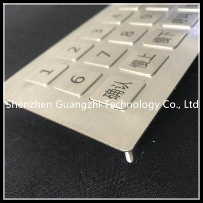 China Waterproof Stainless Steel Keyboard 160x100mm for Self Service Kiosk IP65 IK09 for sale