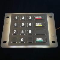 China Waterproof Backlit Numeric Keypad Stainless Steel Luminous Metal 16 Keys USB GZ-B009083 for sale