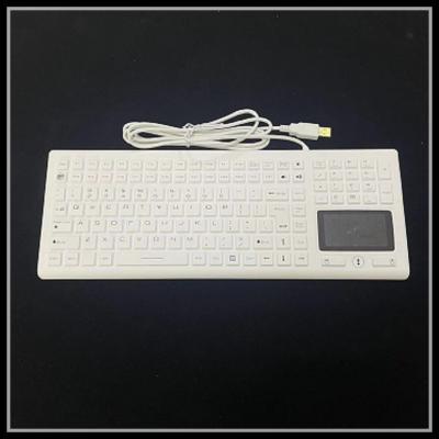 China IP68 Waterproof Silicone Keyboard 106 Keys USB for Medical Equipment 370mm for sale