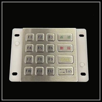 China Metal Stainless Steel Keyboard Numeric 4x4 Matrix Keypad Waterproof IP65 for sale