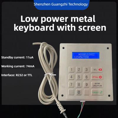 China Low power consumption stainless steel metal keyboard with display screen model GZ-Z001045,USB tipkovnica for sale