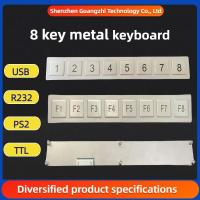 China 8 Key Function Bar Metal Numeric Keypad Stainless Steel 304 Side Key pinpad for sale