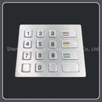 China Stainless Steel 16 Key Metal Keypad 0.5mm Travel Dust Resistant Vending Machine Keypad for sale