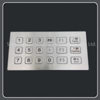 China 18 Keys Stainless Steel Metal Numeric Keypad 0.5mm Travel Laser Engraved USB for sale