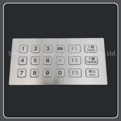 China 18 Keys Stainless Steel Metal Numeric Keypad 0.5mm Travel Laser Engraved USB for sale