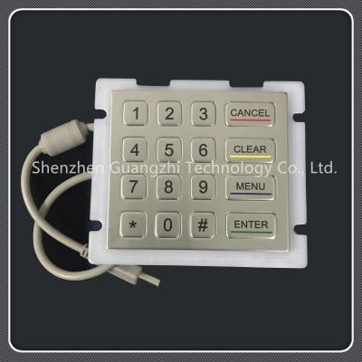 China IP67 Waterproof Stainless Steel Metal Keypad 16 Key 4x4 Custom USB Keyboard 100x90mm for sale