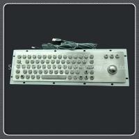 China Stainless Steel 71 Key Vandal Proof Keyboard with 38mm 25mm Tracker Ball IP65 IK09 for sale