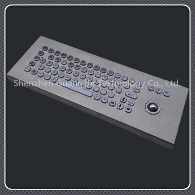 China 68 Keys Stainless Steel Anti Riot Keyboard IP65 Waterproof Dustproof 2.0mm Stroke for sale