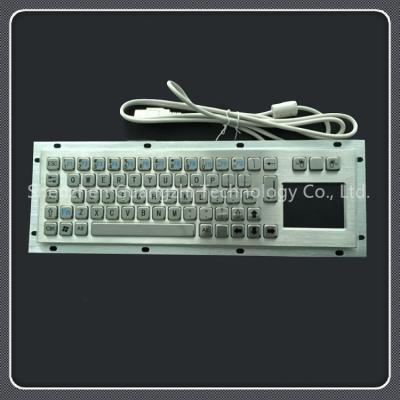 China 71 Key Vandal Proof Stainless Steel Keyboard with Touchpad IP65 USB PS2 300x100mm for sale