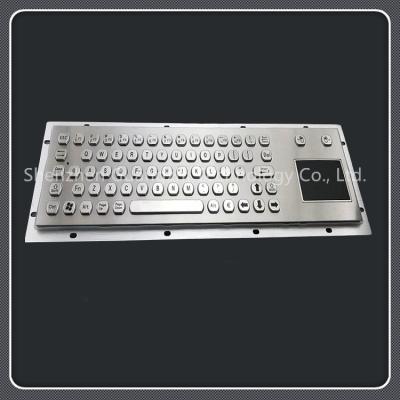 China Tamper Resistant Stainless Steel USB Keyboard with Touchpad 71 Keys IP65 for sale