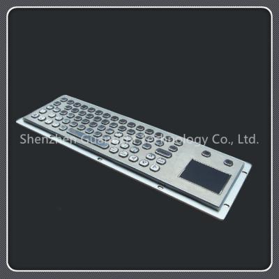 China Stainless Steel IP67 Metal Keyboard with Trackpad 370x100mm USB PS2 for Kiosk for sale