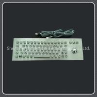 China IP65 Stainless Steel Panel Mount Keyboard 68 Keys with Trackball 382x110mm for Kiosk for sale