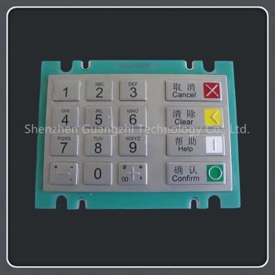 China Stainless Steel ATM Pin Keypad 160x102.3mm Long Life 3 Million Cycles Strong Bearing Encryption Keyboard for sale