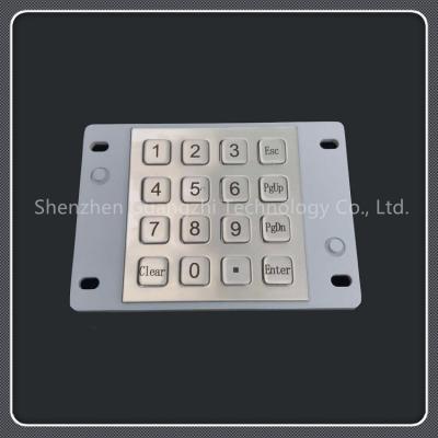 China Washable Stainless Steel USB Numeric Keypad 4x4 Matrix 87.5x91.5mm for sale