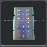 China Customized 21 Key Stainless Steel Keyboard 3x7 Matrix Layout with LED Backlight 123x237mm for sale