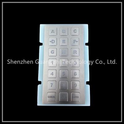 China Personalized Metal Numeric Keypad 21 Keys Matrix Type Sus304 Stainless Steel Material for sale
