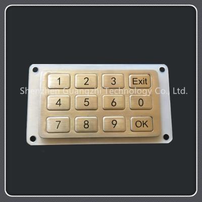 China 3x4 Layout Waterproof Numeric Keypad 12 Keys Type For Industrial Equipment for sale