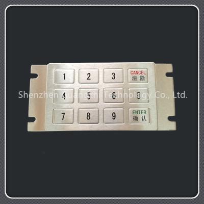 China Stainless Steel 3x4 Digital Keypad Telephone Number Keyboard 120x74mm USB for sale