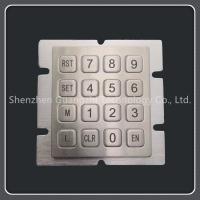 China Laser Engraved 4x4 Matrix Keypad Stainless Steel 80x90mm 16 Keys for Industrial Equipment for sale
