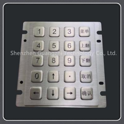 China Stainless Steel Waterproof 4x5 Matrix 20 Key Industrial Keypad USB Interface 83x102mm for sale