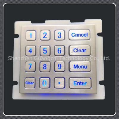 China 4x4 Button Wired Backlit Keyboard IP65 Waterproof Stainless Steel Electronic Door Keypad for sale