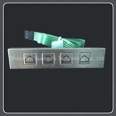 China Stainless Steel 4 Key Function Keypad for ATM Kiosk USB PS2 110x22mm for sale