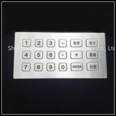 China 18 Key Metal Industrial Numeric Keypad USB Interface 0.5mm Key Travel for Public Kiosks for sale