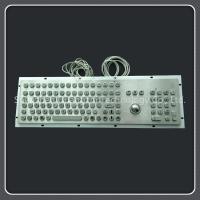 China Stainless Steel 106 Key Industrial Keyboard with Trackball IP65 IK09 478x135mm for sale