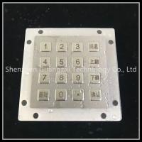 China Stainless Steel Waterproof Keypad IP67 16 Keys 2.0N Actuation Force for sale