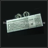 China 106 Keys IP67 Waterproof Stainless Steel Industrial Keyboard with Trackball 478x135mm for sale