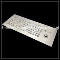 China Industrial Stainless Steel Keyboard with Trackball IP65 89 Keys 25mm Trackball for sale