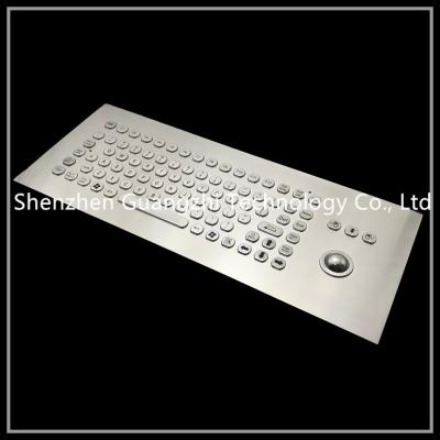 China Industrial Stainless Steel Keyboard with Trackball IP65 89 Keys 25mm Trackball for sale