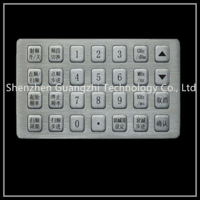 China Medical Grade Stainless Steel Keyboard 28 Keys 124x65mm Easy Maintenance for sale