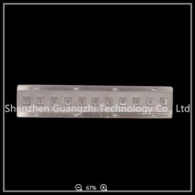 China 11 Key Stainless Steel Function Keypad 180x30mm Side Key Type for Industrial Equipment for sale
