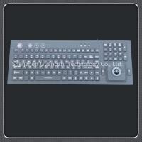 China Backlit Silicone Rubber Keypad with High Accuracy Trackball Mouse IP67 395mm for sale