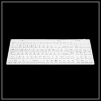 China Industrial Silicone USB Keyboard IP68 Waterproof Washable 380mm Portable Mute for sale
