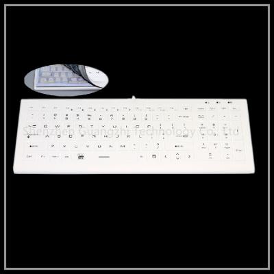 China Mini Design Silicone Rubber Keypad 385x140x15mm IP68 Waterproof Dustproof Industrial Keyboard for sale