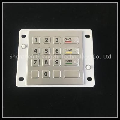 China Weatherproof Stainless Steel Numeric Keypad 16 Key 100x100mm Custom Font for sale