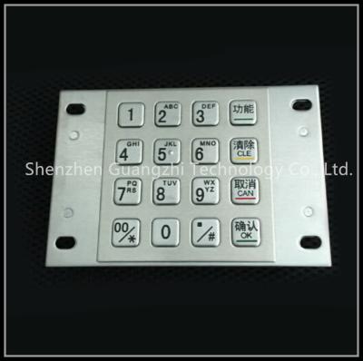 China Matrix Metal Numeric Keypad 16 Keys Stainless Steel IP65 for Access Control Kiosk Elevator ATM for sale