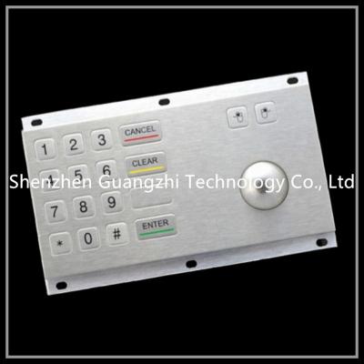 China Stainless Steel Industrial Keypad with Trackball 196x100mm USB PS2 for sale