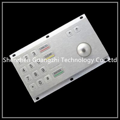 China Industrial Metal Numeric Keypad With Trackball Contaminate Resistant for sale