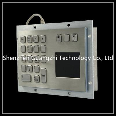 China Industrial Waterproof Metal Keyboard with Integrated Touchpad IP65 176x110mm for Kiosk Vending Machine for sale