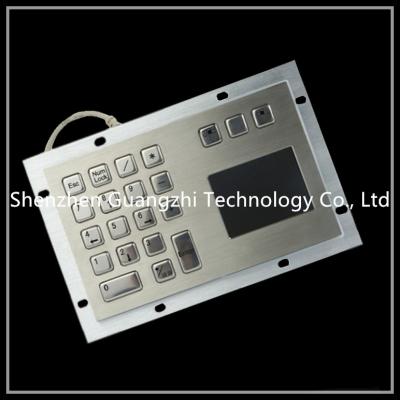 China Stainless Steel Dust Proof Keypad with Touch Screen 176x110mm IP65 Industrial Metal Keyboard for sale