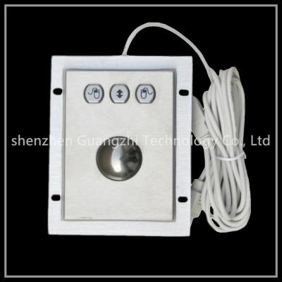 China Wear Resistant Stainless Steel Keyboard with Integrated Trackball 38mm 800 DPI for sale