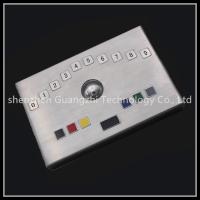China Desktop Industrial Keyboard with Trackball IP65 Stainless Steel 195x120mm for Self Service Equipment for sale