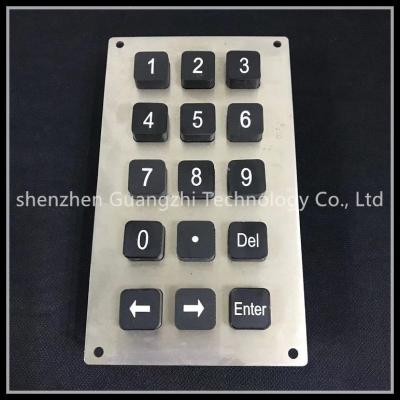 China IP65 Waterproof Industrial RS232 Keypad Stainless Steel 134x78mm Damage Proof USB Interface for sale