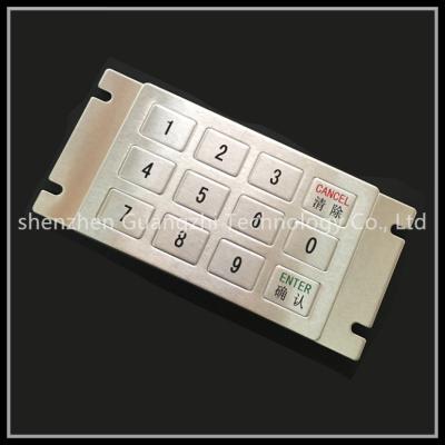China 15 Key Stainless Steel Numeric Keypad USB 120x74mm Waterproof Industrial for sale
