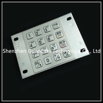 China Metal Encryption Keyboard 87.5x91.5mm RS232 DES 3DES for Kiosk ATM Password Input for sale