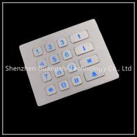 China IP65 Waterproof 16 Key LED Backlit Keypad 4x4 Matrix Stainless Steel for Industrial Equipment for sale